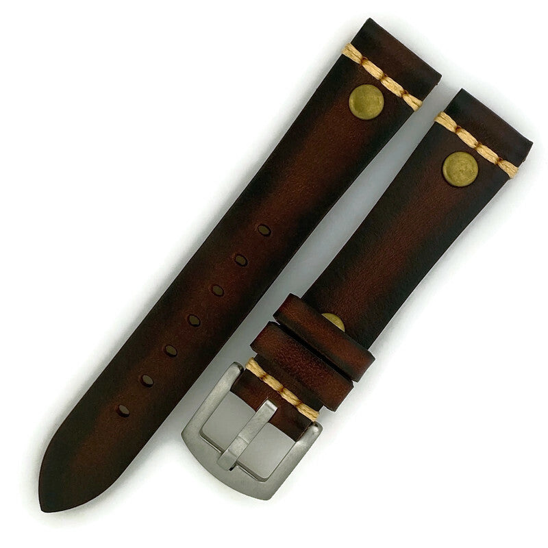 18MM Wax Dark Brown Leather Watch Band – Paternoster Designs