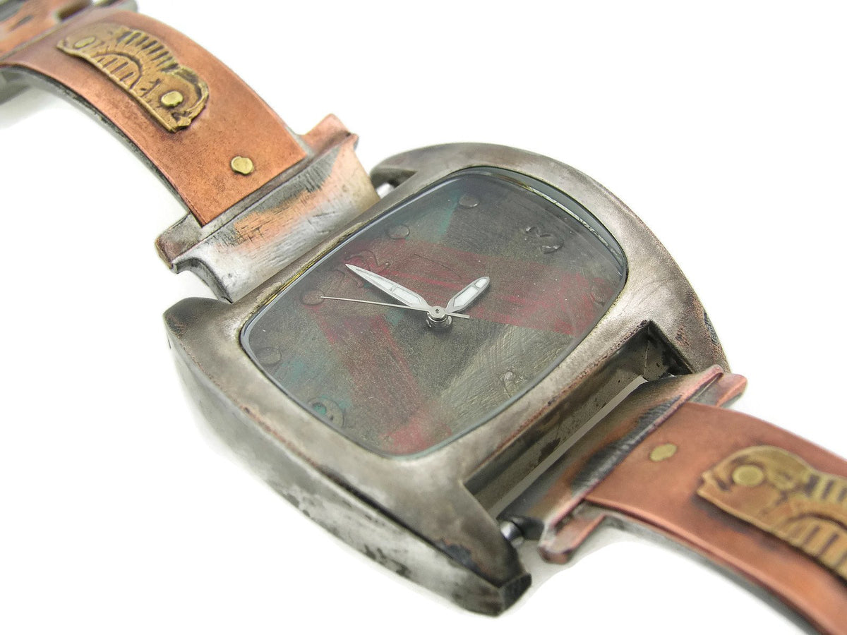 Copper & Brass Watch, multicolor Dial – Paternoster Designs